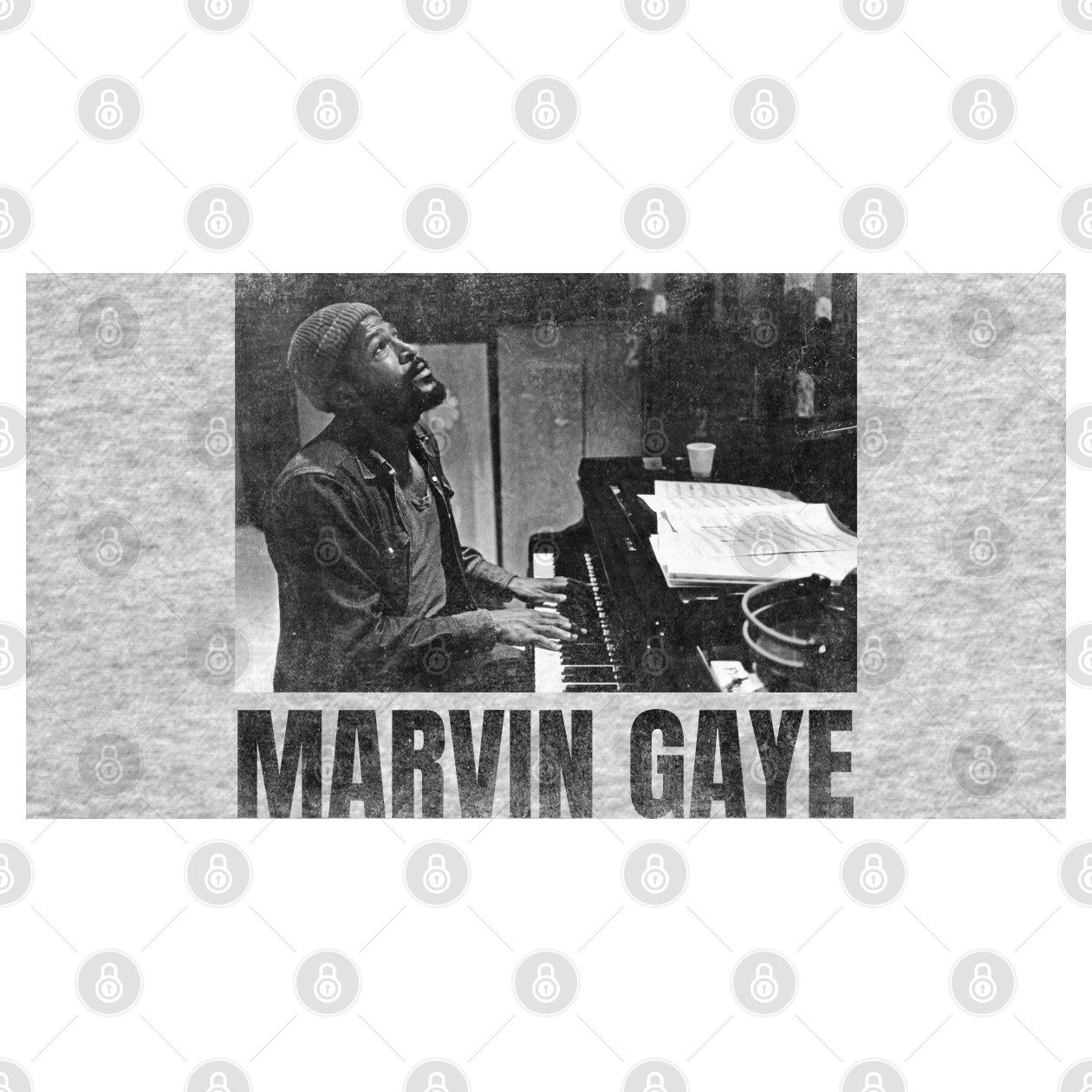 marvin gaye simple urban black n white - Marvin Gaye - Hoodie | TeePublic
