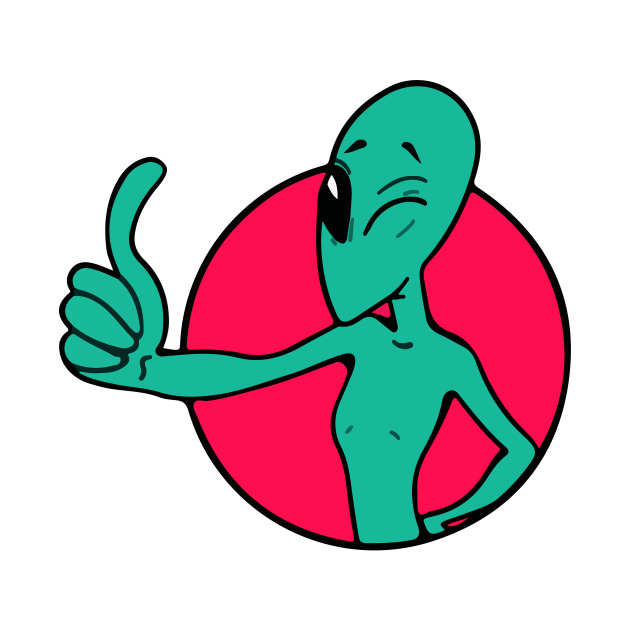 Alient thumbs up - Alien - Pin | TeePublic