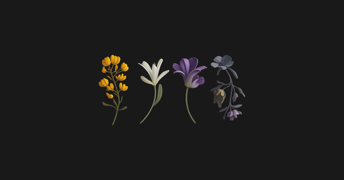 Cute Non-binary Flowers LGBTQ Pride, Floral LGBT Nonbinary - Cute Non ...