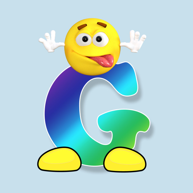 Letter G Alphabet Smiley Monogram Face Emoji Shirt for Men Women Kids ...