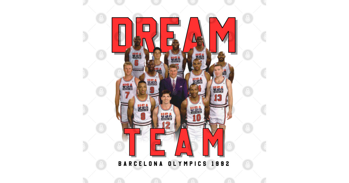 Dream Team Aesthetic Tribute 〶 - Dream Team Usa 1992 - T-Shirt | TeePublic
