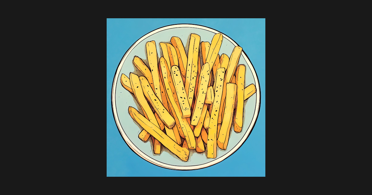 French fries | Anime style - French Fries - T-Shirt | TeePublic