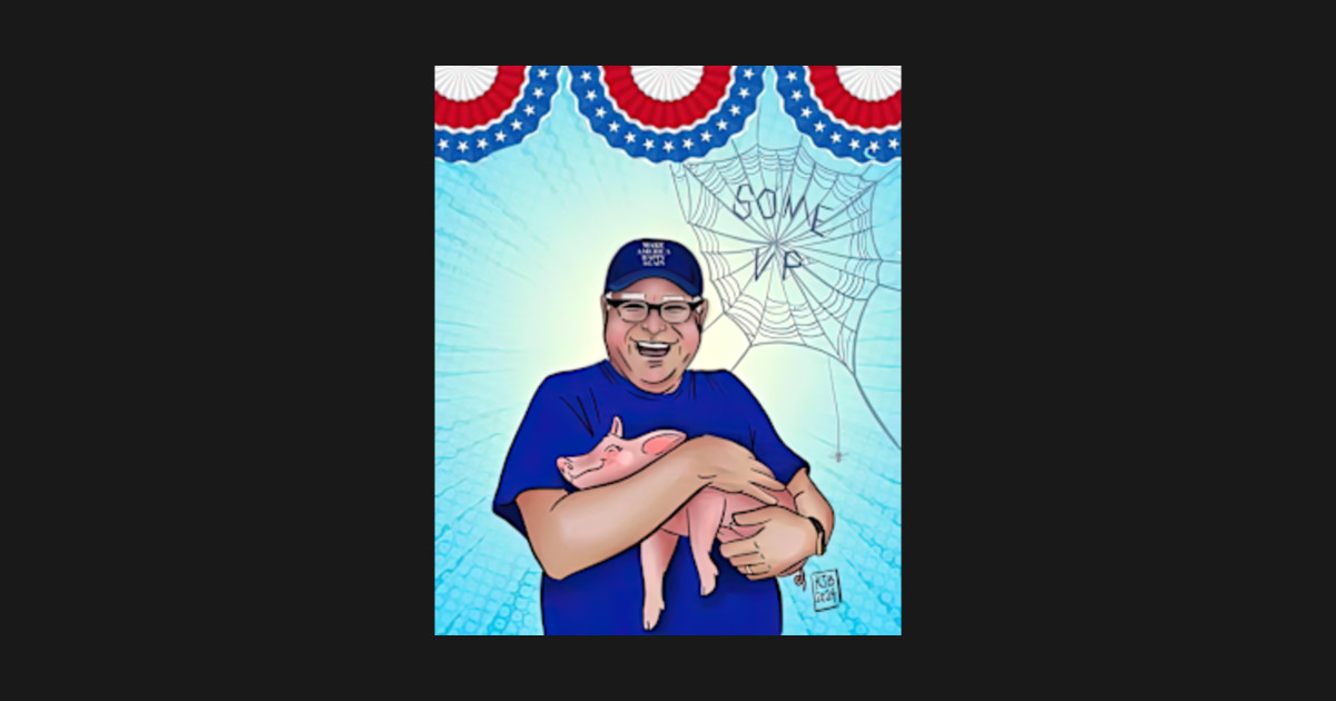 Art Tim Walz Hugs Pig Make America Happy Again - Kamala Harris 2024 - T ...