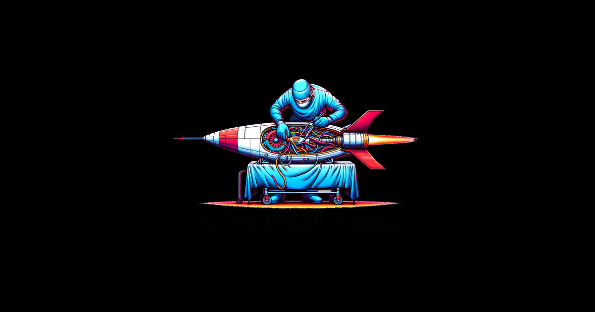 It's not rocket surgery - Geek - Sticker | TeePublic