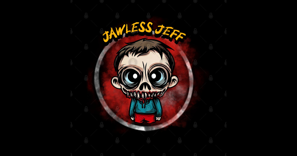 Jawless Jeff - Horror - Sticker | TeePublic