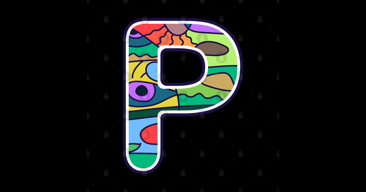 Alphabet P - Initial P - Sticker | TeePublic