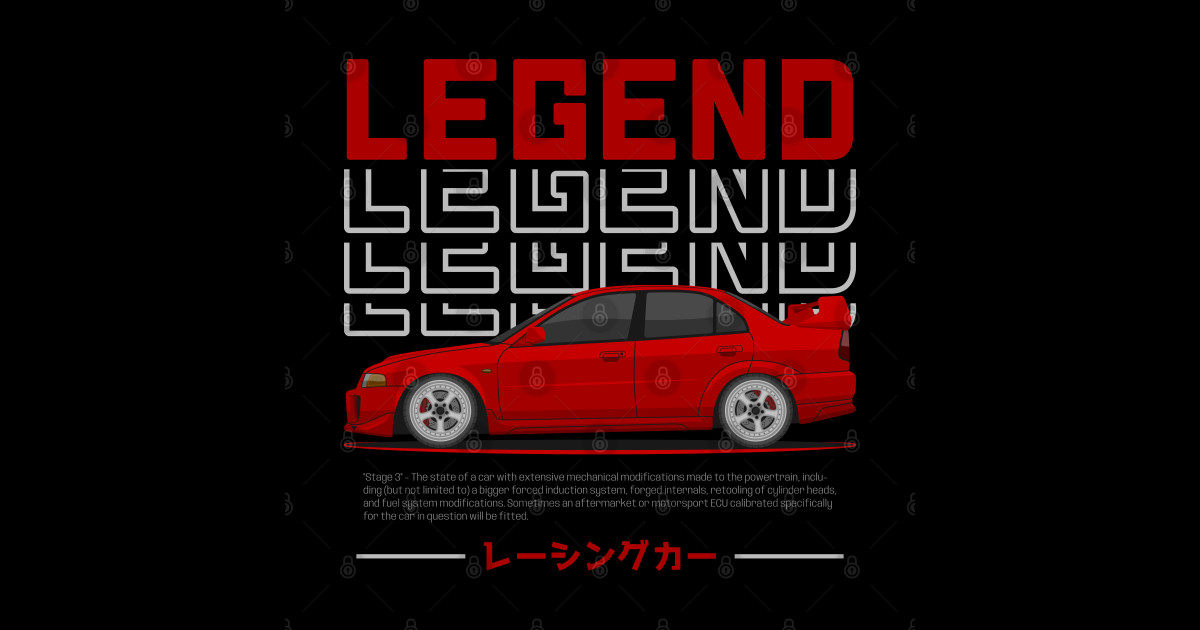 Tuner Red EVO V JDM - Evo 5 - Sticker | TeePublic