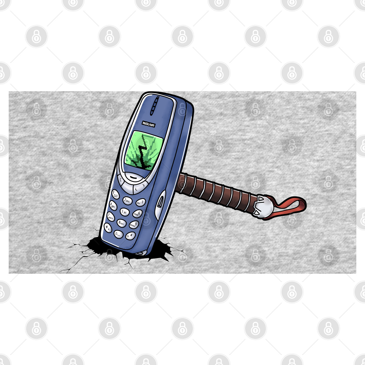 Mjolnir 3310 Thor's Hammer Nokia - Thor - Baseball T-Shirt | TeePublic