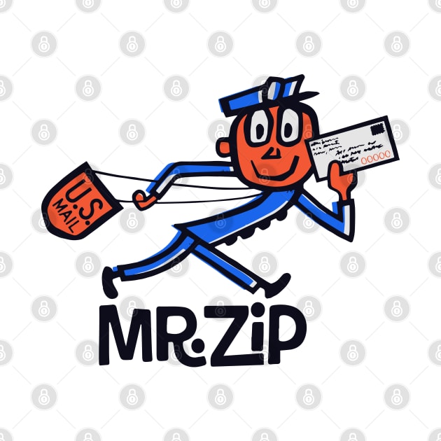 Mr. Zip 'Zippy' - USPS - Postal Service - Retro - Usps - T-Shirt ...