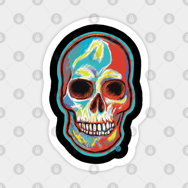 Psychedelic Skull - Skull - Sticker | TeePublic