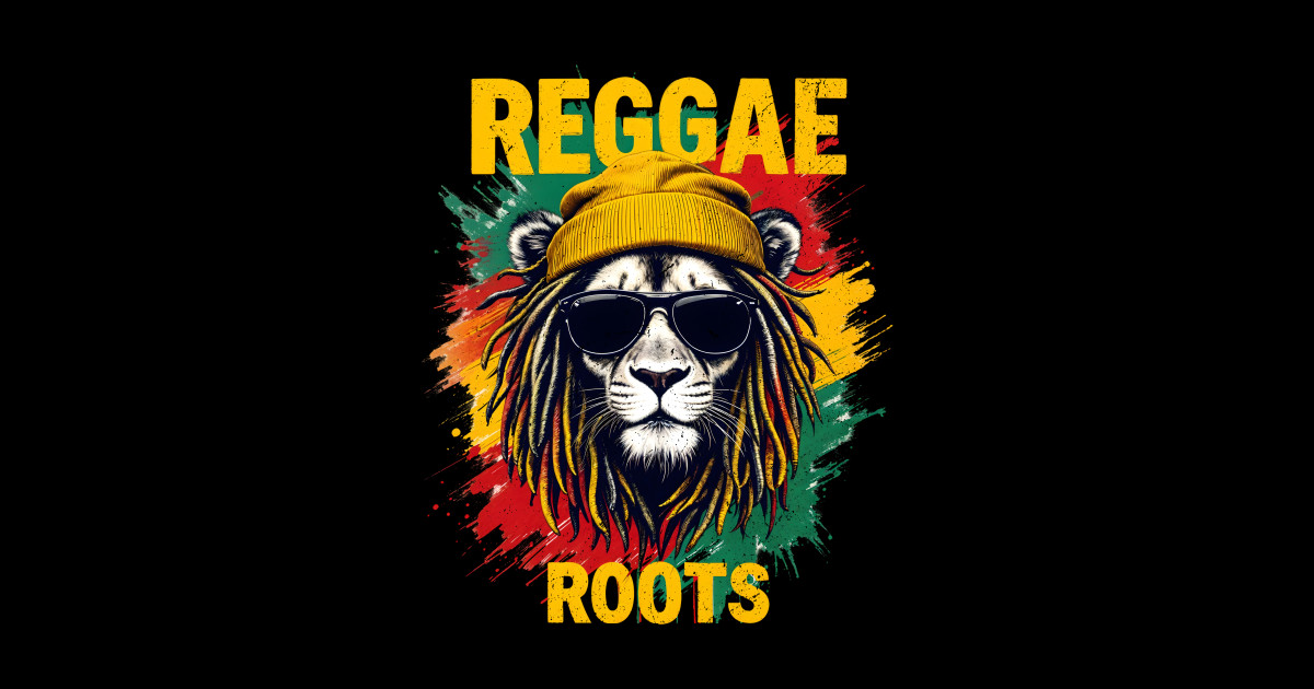 Reggae Lion Roots Rastafarian Vibes Art - Reggae - Sticker | TeePublic