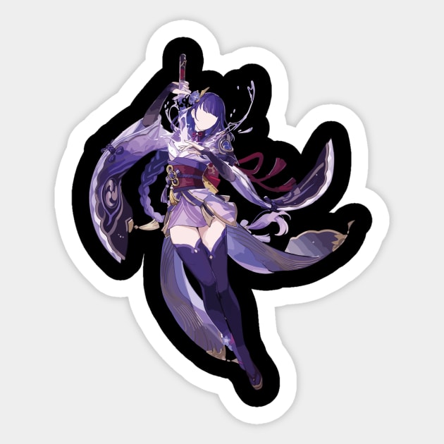 Genshin Impact Raiden Shogun - Genshin Impact - Sticker | TeePublic