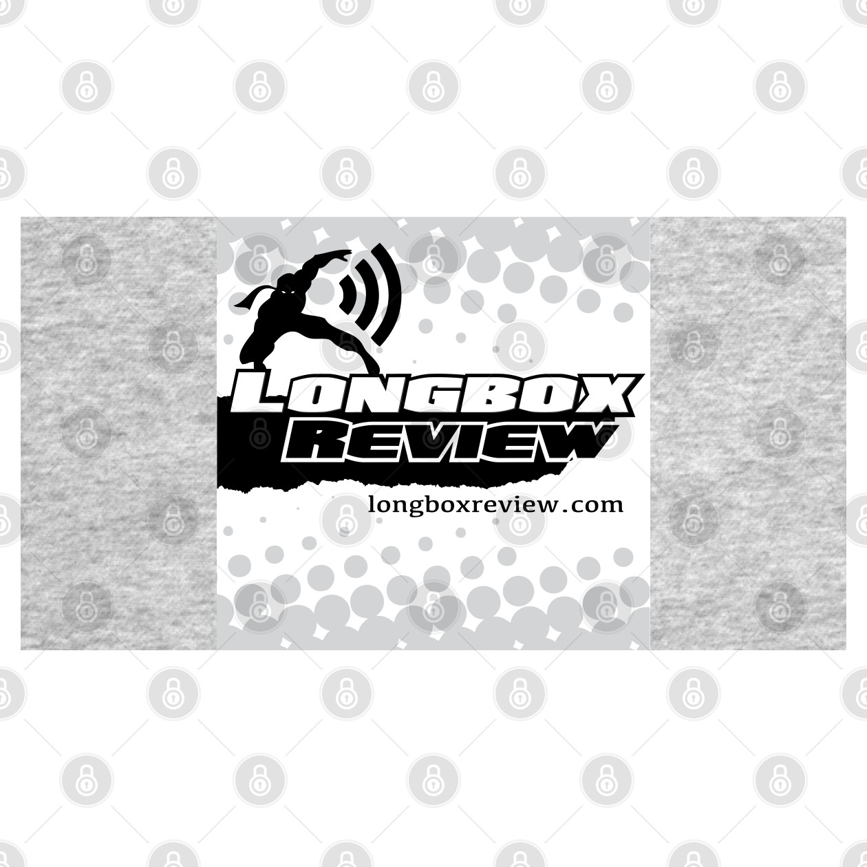 Longbox Review podcast square logo (B&W) - Podcast Logo - T-Shirt ...
