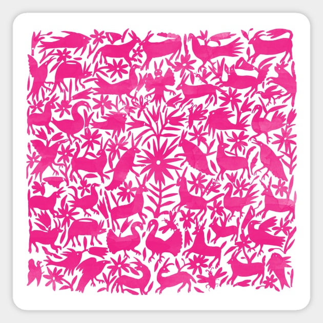 Pink Otomi Mexican Print - Otomi - Sticker | TeePublic