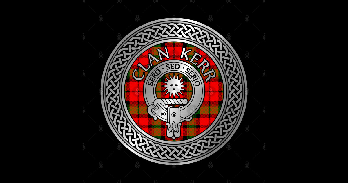Clan Kerr Crest & Tartan Knot - Kerr - Sticker | TeePublic
