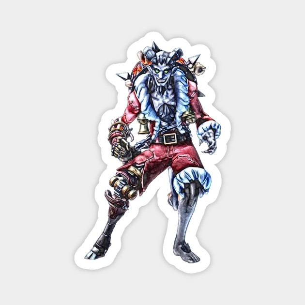 Junkrat as Krampus, Overwatch - Overwatch - Magnet | TeePublic