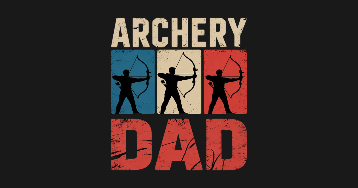 Mens Archer Silhouette Father's Day Bow And Arrow Archery Dad - Mens ...