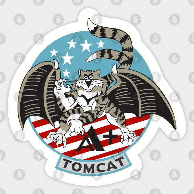 Grumman F-14 Tomcat A+ (plus) - Grumman F 14 Tomcat - Sticker | TeePublic