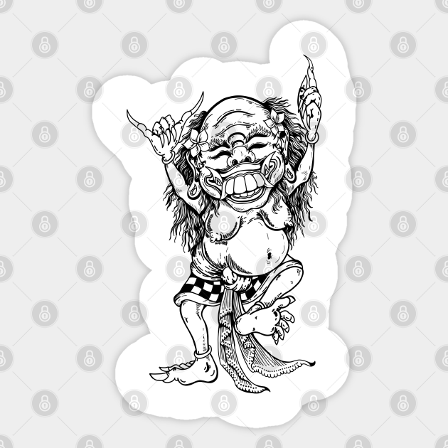 Bali Celuluk drawing - Bali Island - Sticker | TeePublic