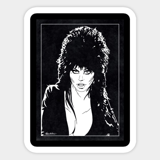 ELVIRA - MISTRESS OF THE DARK (Black and White) - Elvira - Sticker ...