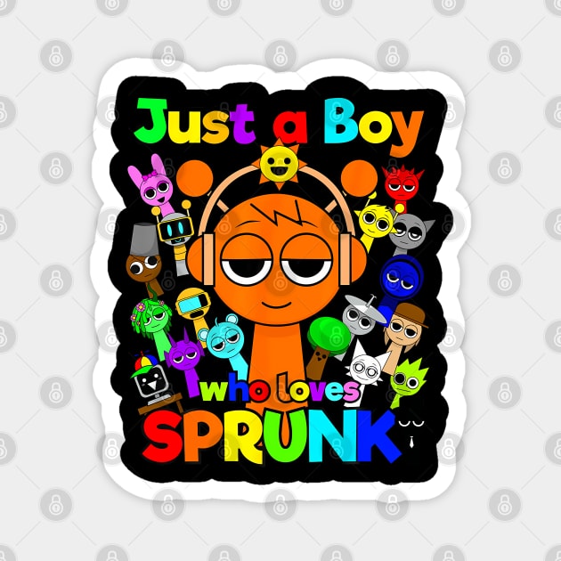 Sprunki Boys Oren Just A Boy Who Loves Sprunki T-Shirt - Sprunki ...