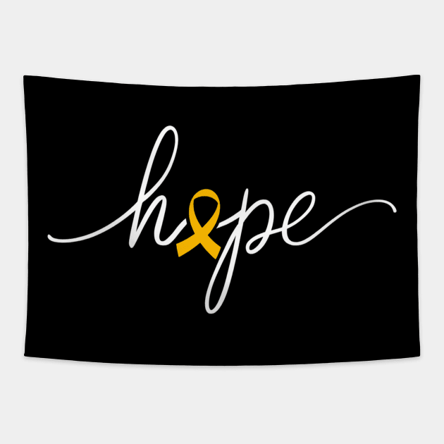 Cursive Hope Sarcoma Cancer Awareness Ribbon - Sarcoma - Tapestry ...