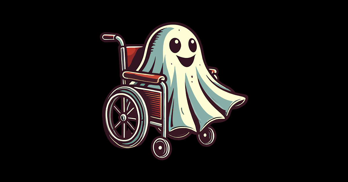 Cute Wheelchair Ghost Wheelchair User - Last Minute Halloween Costume ...