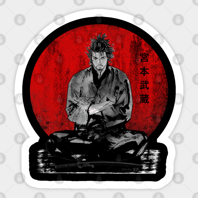 Musashi Meditation - Musashi Miyamoto - Sticker | TeePublic