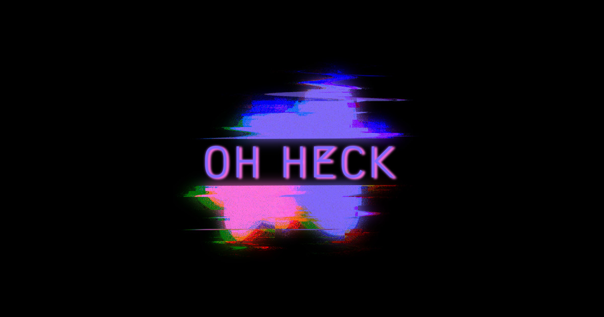 OH HECK - Vaporwave - Sticker | TeePublic