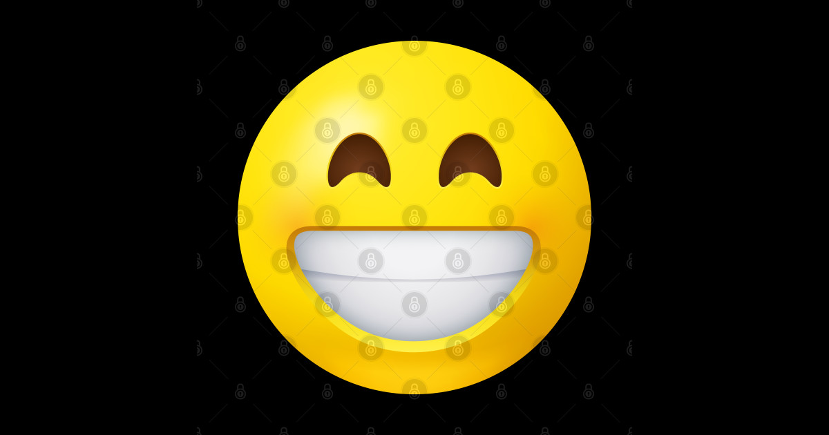 Big smile emoji - Big Smile Emoji - Sticker | TeePublic