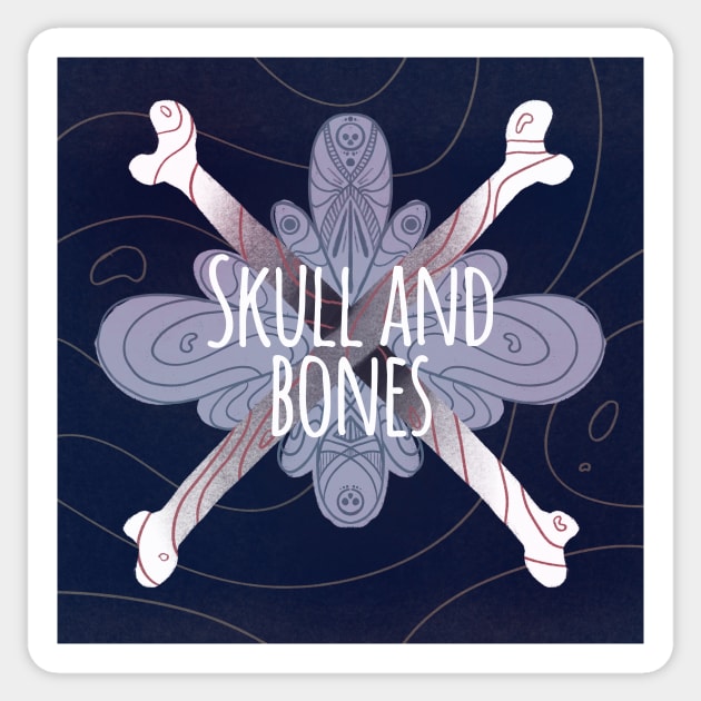 Skull and Bones - Illustrator - Sticker | TeePublic