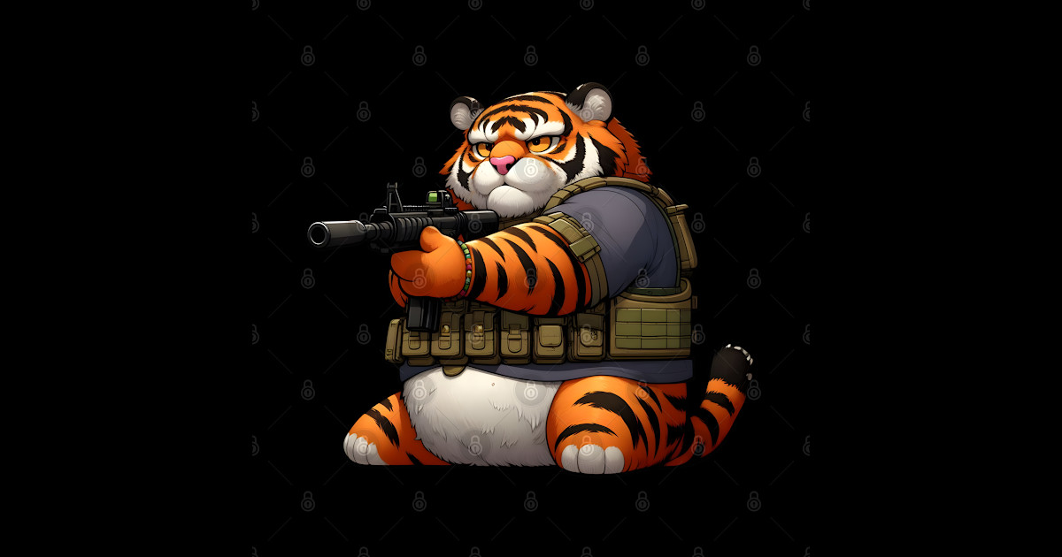 Tactical Tiger - Tiger - Sticker | TeePublic