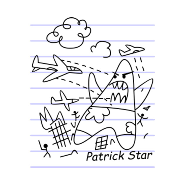 Patrick Star Signature - Patrick Star - Crewneck Sweatshirt | TeePublic