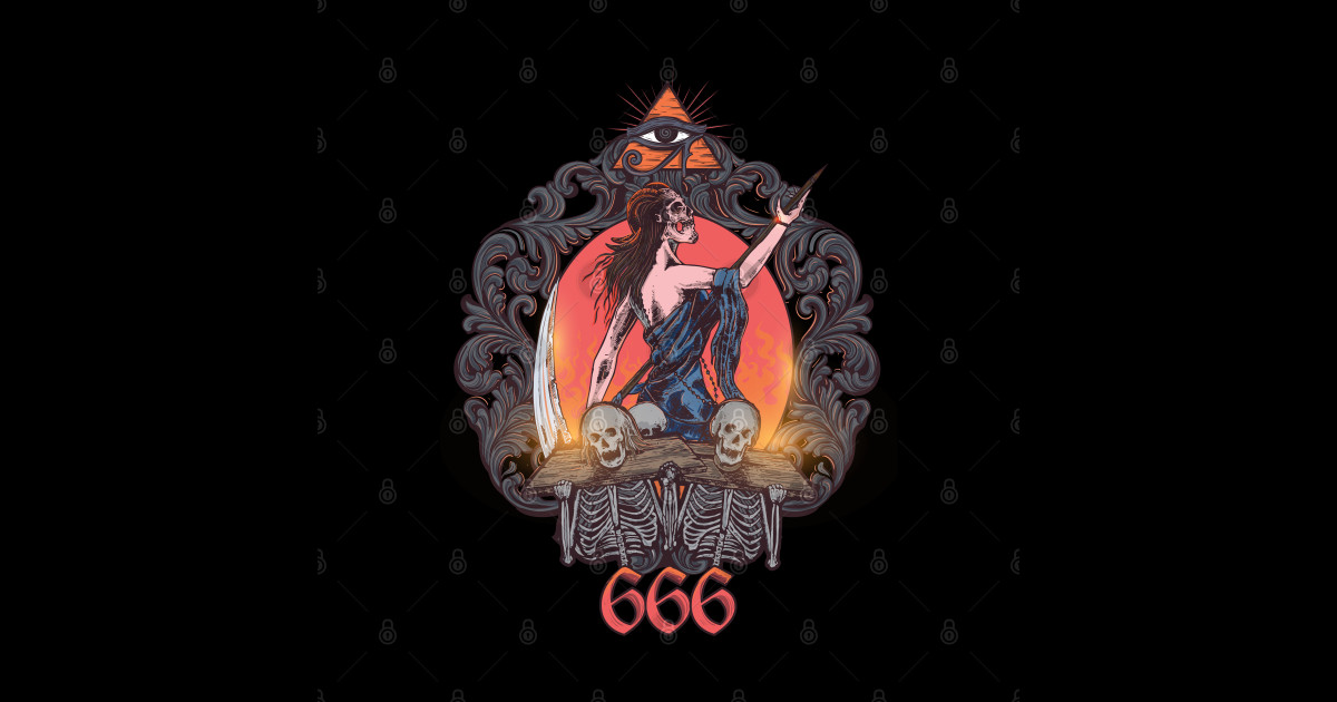 666 death queen - Satanic Queen - Sticker | TeePublic