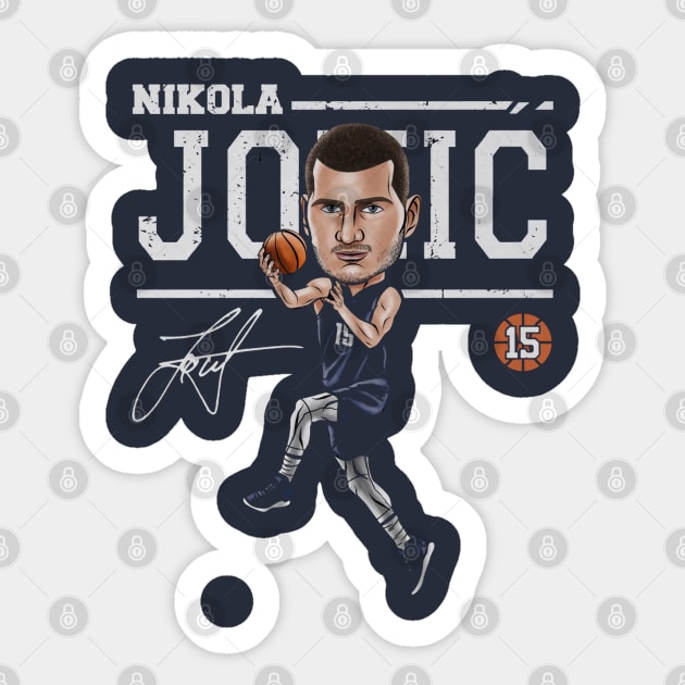 Nikola Jokic Denver Cartoon - Nikola Jokic - Sticker | TeePublic