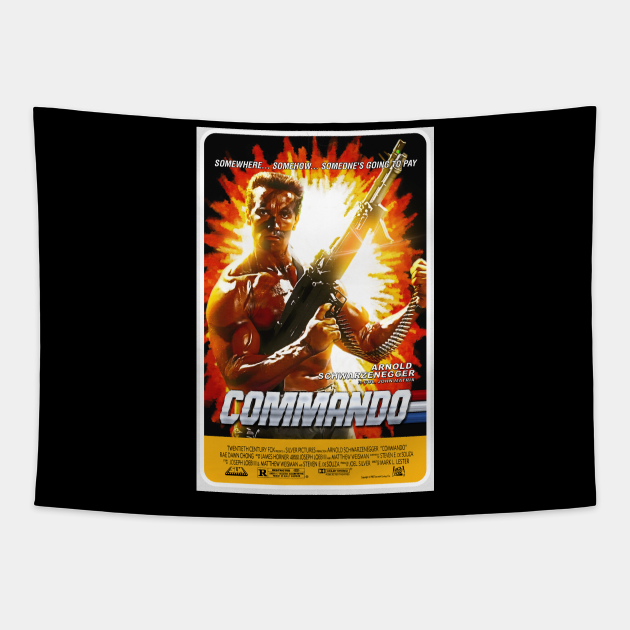 Commando alternate movie poster - Commando 1985 - Tapestry | TeePublic