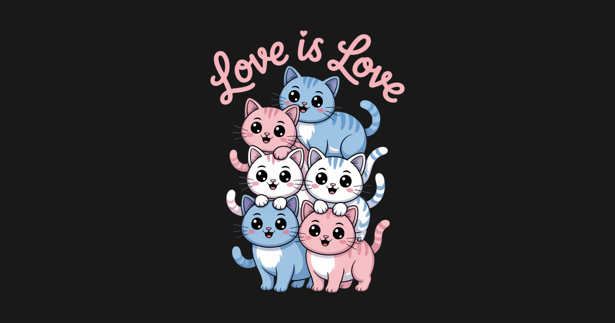 Transgender Pride Cat LGBT Trans Flag Cute Cats - Transgender Pride Cat ...