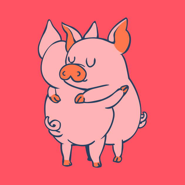 Pig Hugs - Pig - Tapestry | TeePublic