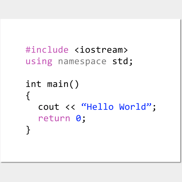 Hello world - First program in Computer science - Progrmammer - Posters ...