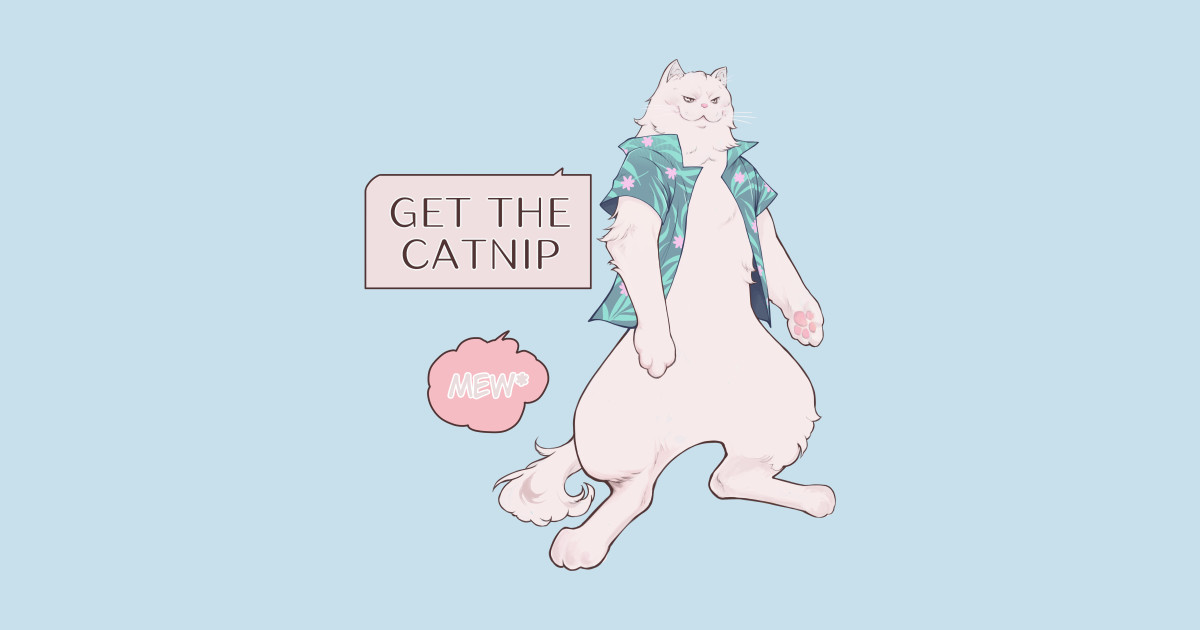Notorious Catnip Pusher Cartoon Cute Cat Meme - Funny Cats - T-Shirt ...