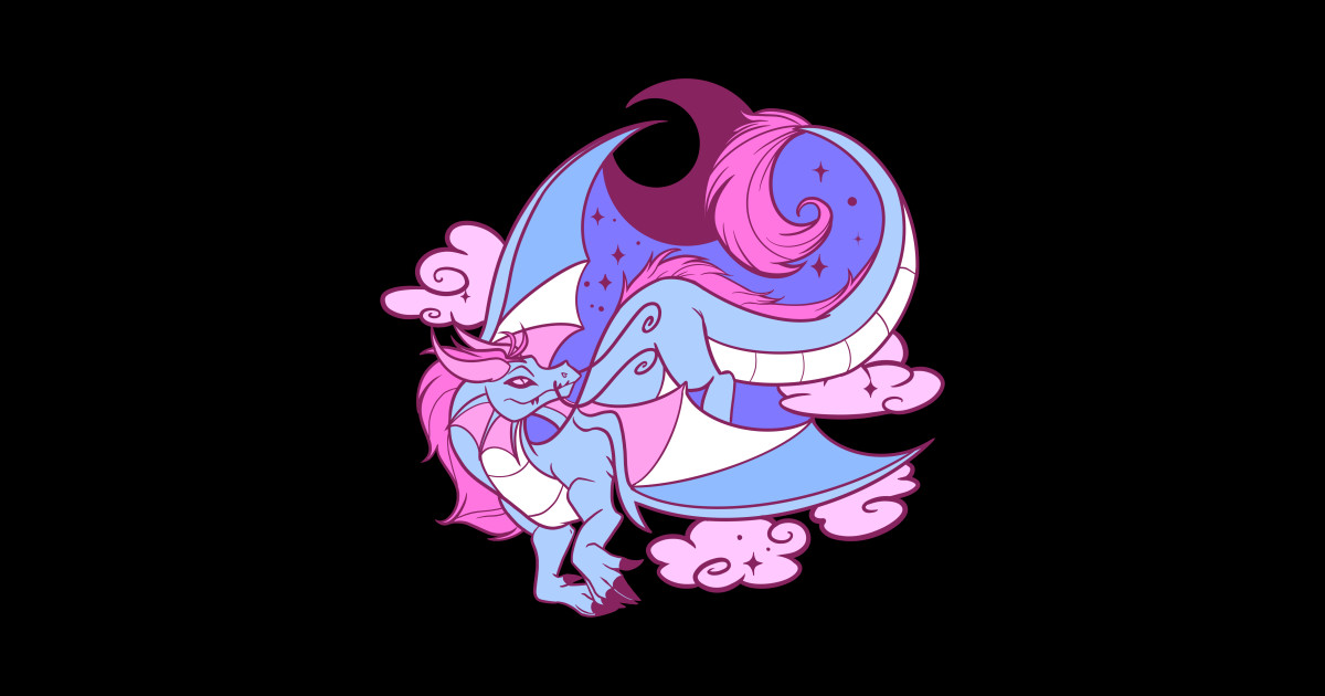 Trans Dragon - Dragon - Sticker | TeePublic