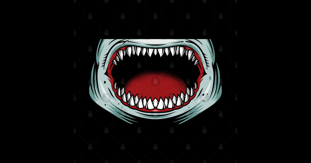 Jaws shark horror face - Shark Mask - Posters and Art Prints | TeePublic