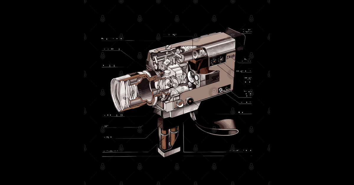 Super 8 Camera Exploded View - Super 8 - Sticker | TeePublic