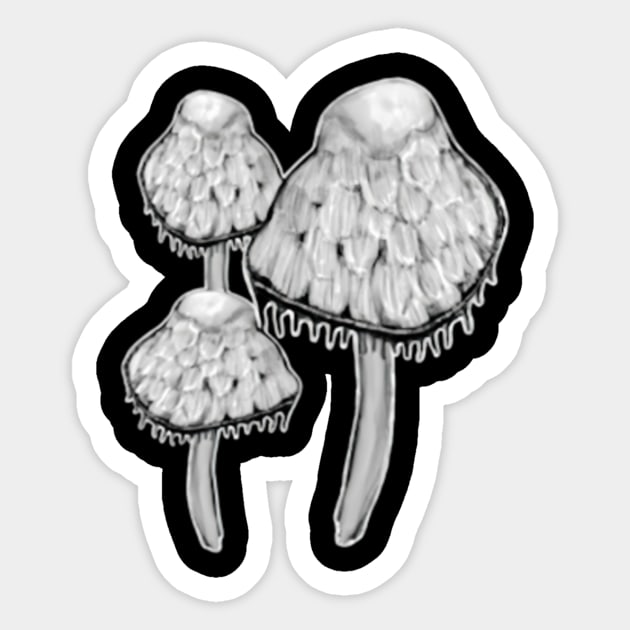 Mushrooms cottagecore dark - Mushroom - Sticker | TeePublic