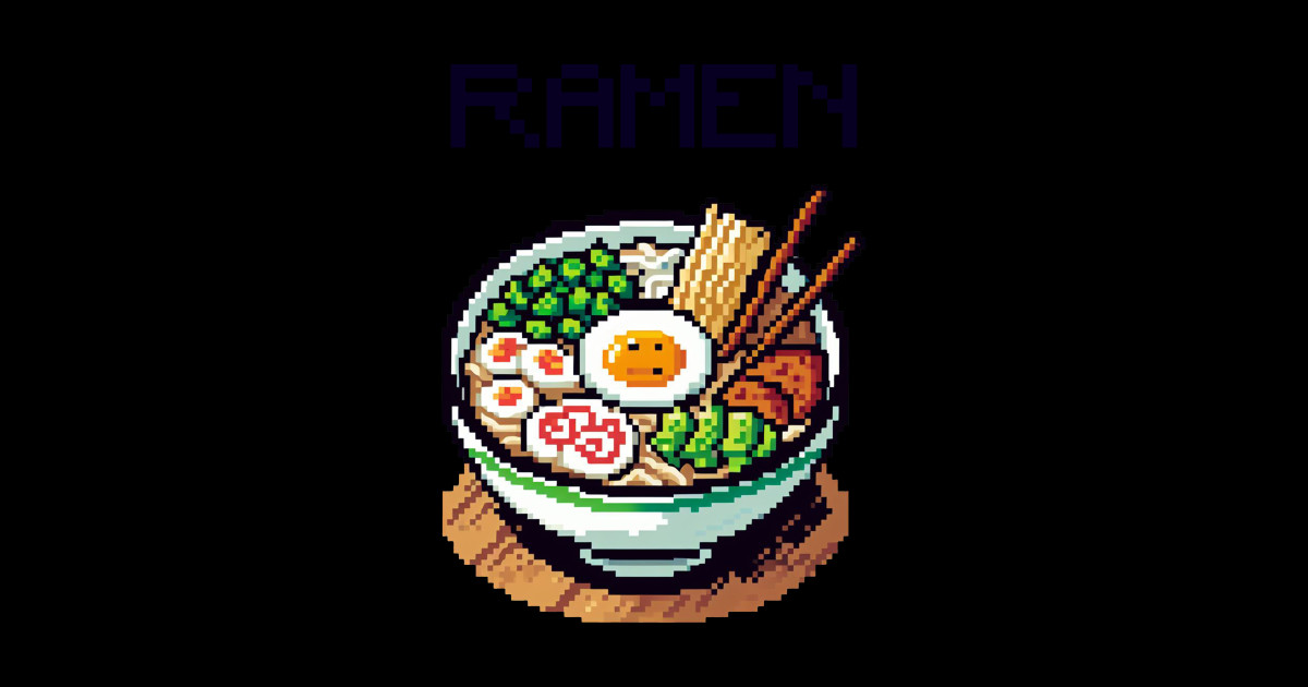 Ramen Pixel - Ramen - Sticker | TeePublic