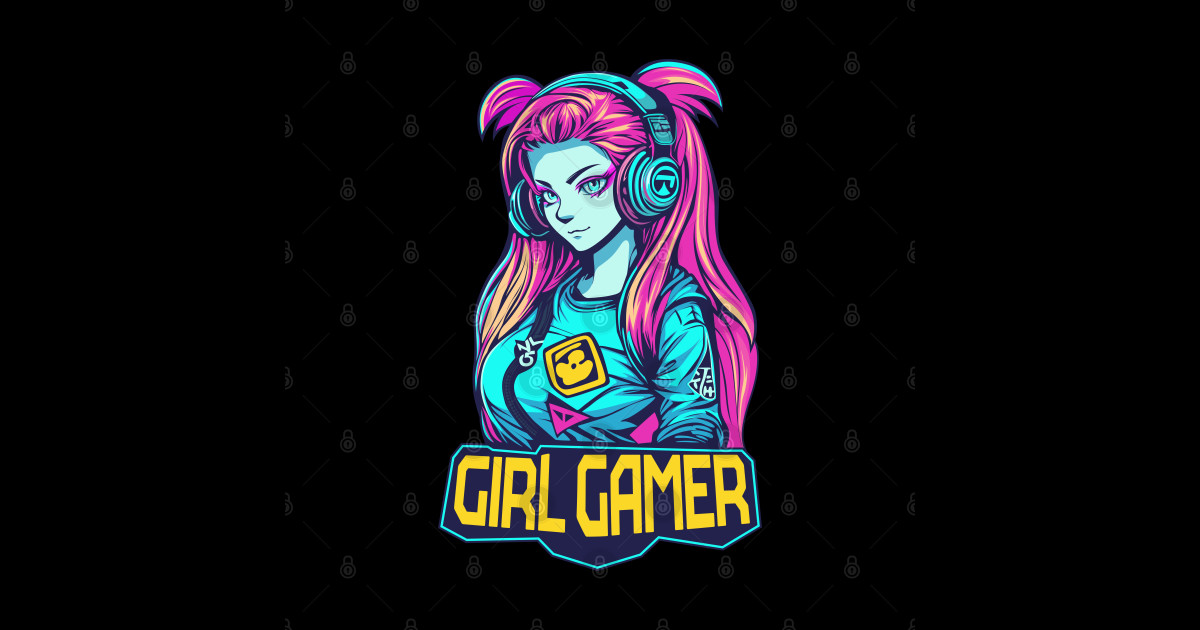 Girl gamer. - Girl Gamer - Sticker | TeePublic