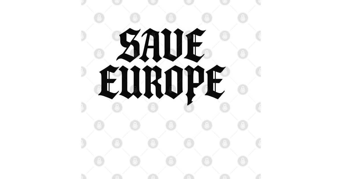 Save Europe Writing - Europe - T-Shirt | TeePublic