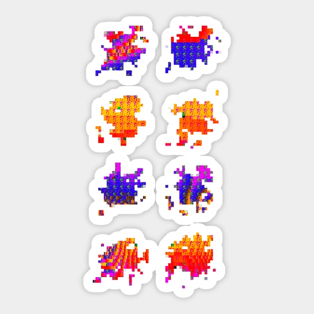 Splatters of Portals - Splatter - Sticker | TeePublic