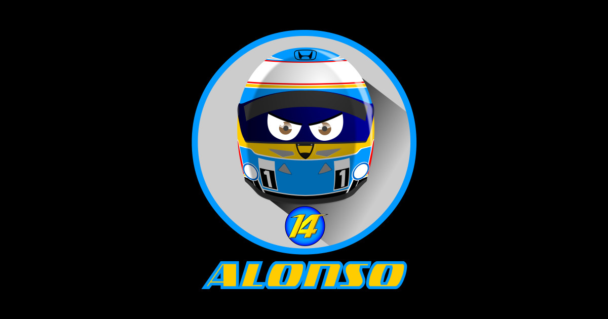 Fernando ALONSO_Helmet 2015 #14 - Fernando Alonso - Sticker | TeePublic