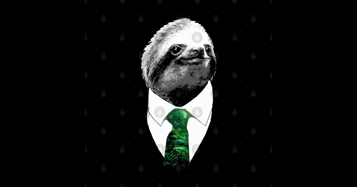 Boss Sloth - Mr. Sloth with Tie - Sloth - Mug | TeePublic